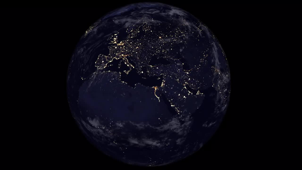 Planet Earth At Night On Alpha - Stock Motion Graphics | Motion Array