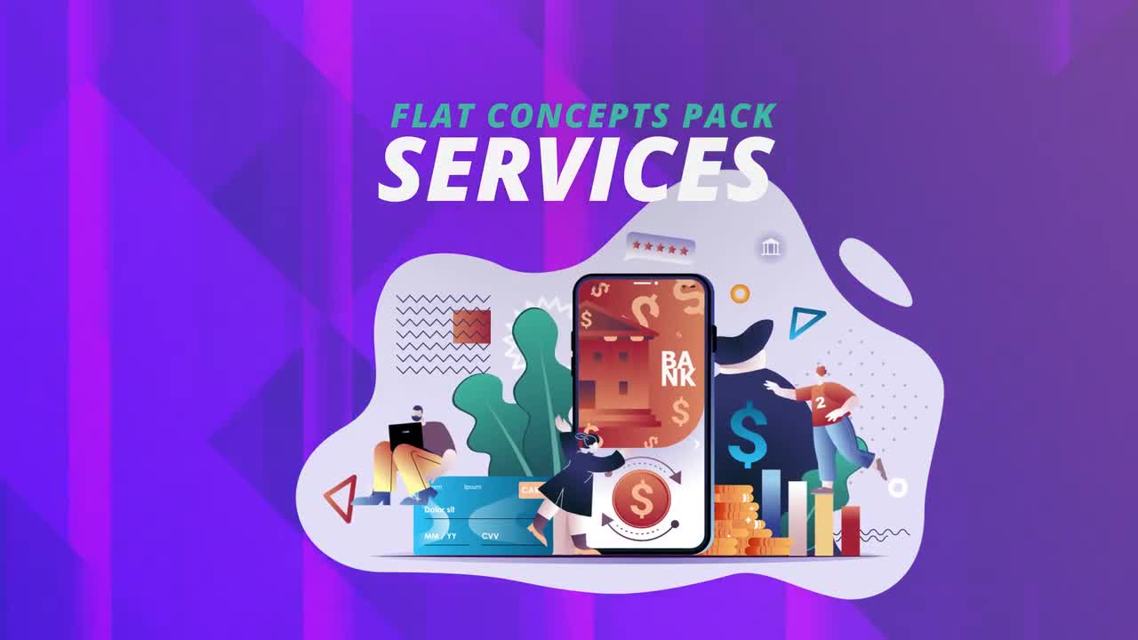 Services - Flat Concept - After Effects Templates | Motion Array