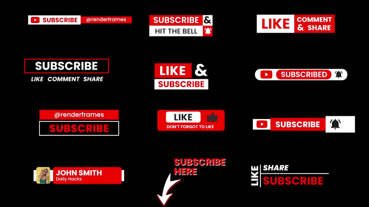 Subscribe Titles 2.0 - Premiere Pro Templates | Motion Array