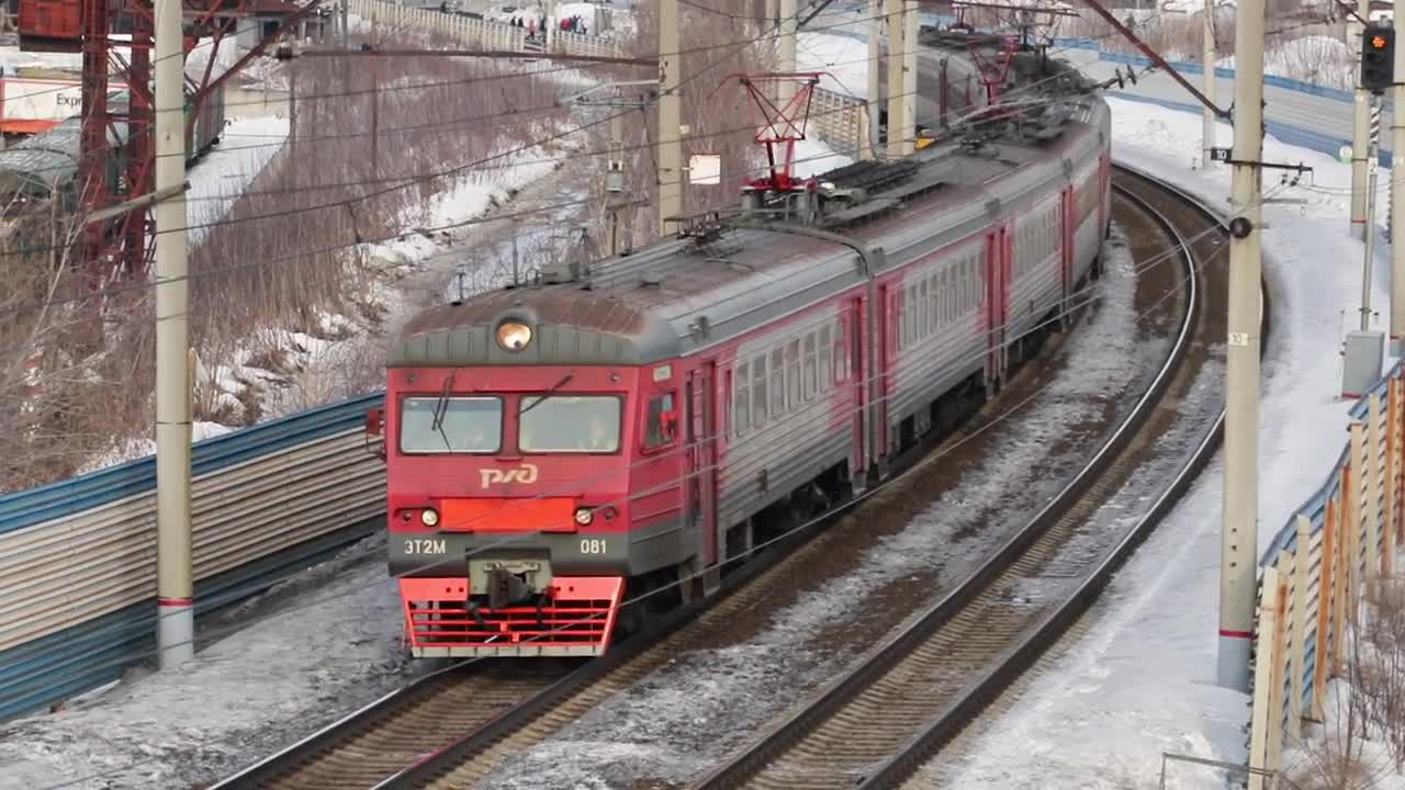 Passenger Train Rounding Bend - Stock Video | Motion Array