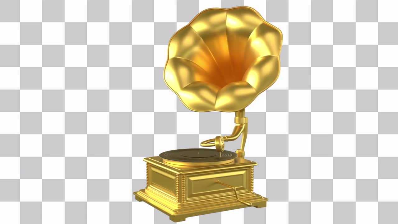 Gold Gramophone Loop - Stock Motion Graphics | Motion Array