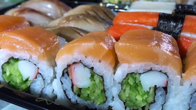 Sushi Rolls Rotating Table - Stock Video | Motion Array