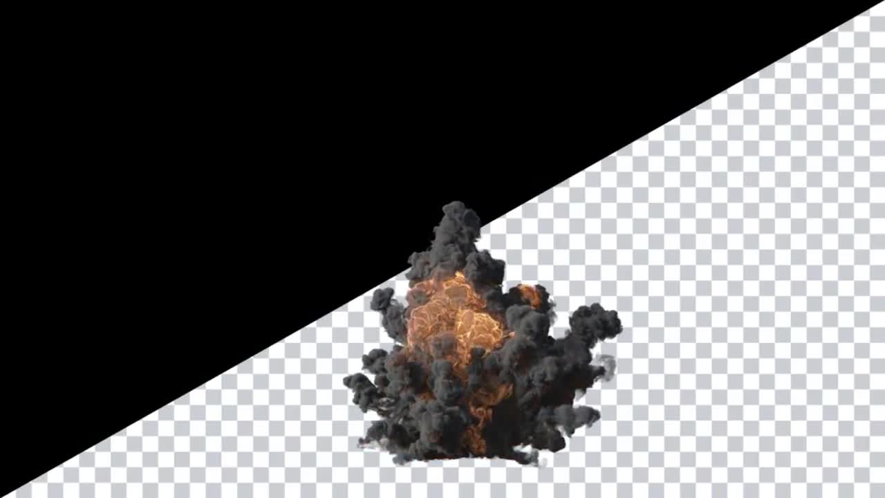 Large-Scale Explosion On Alpha - Stock Motion Graphics | Motion Array