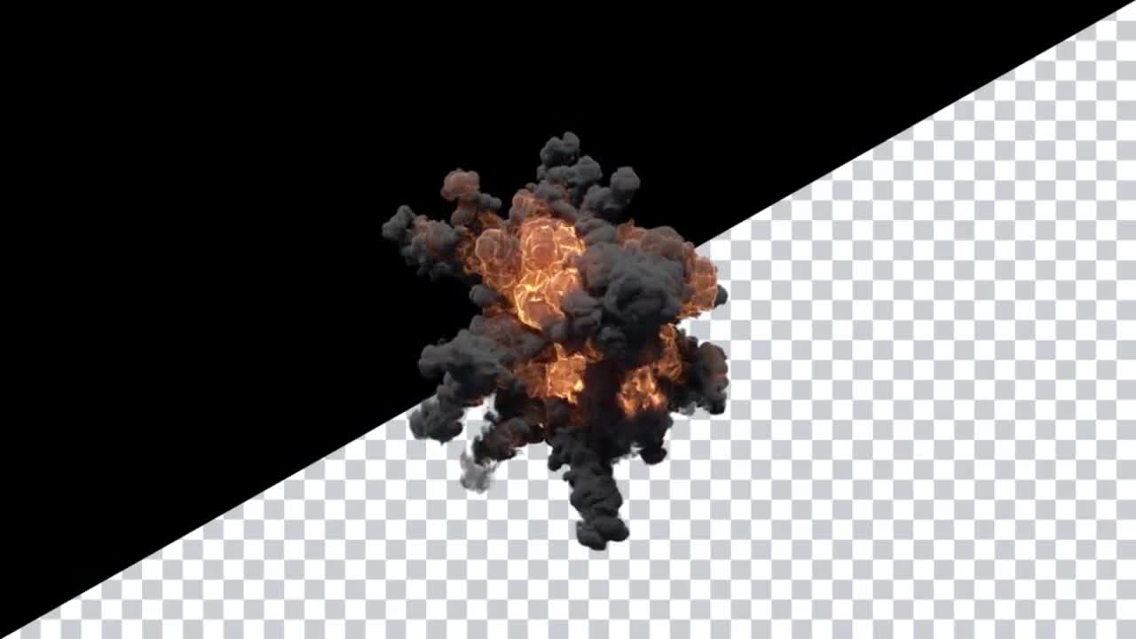 Large-Scale Explosion Top View - Stock Motion Graphics | Motion Array
