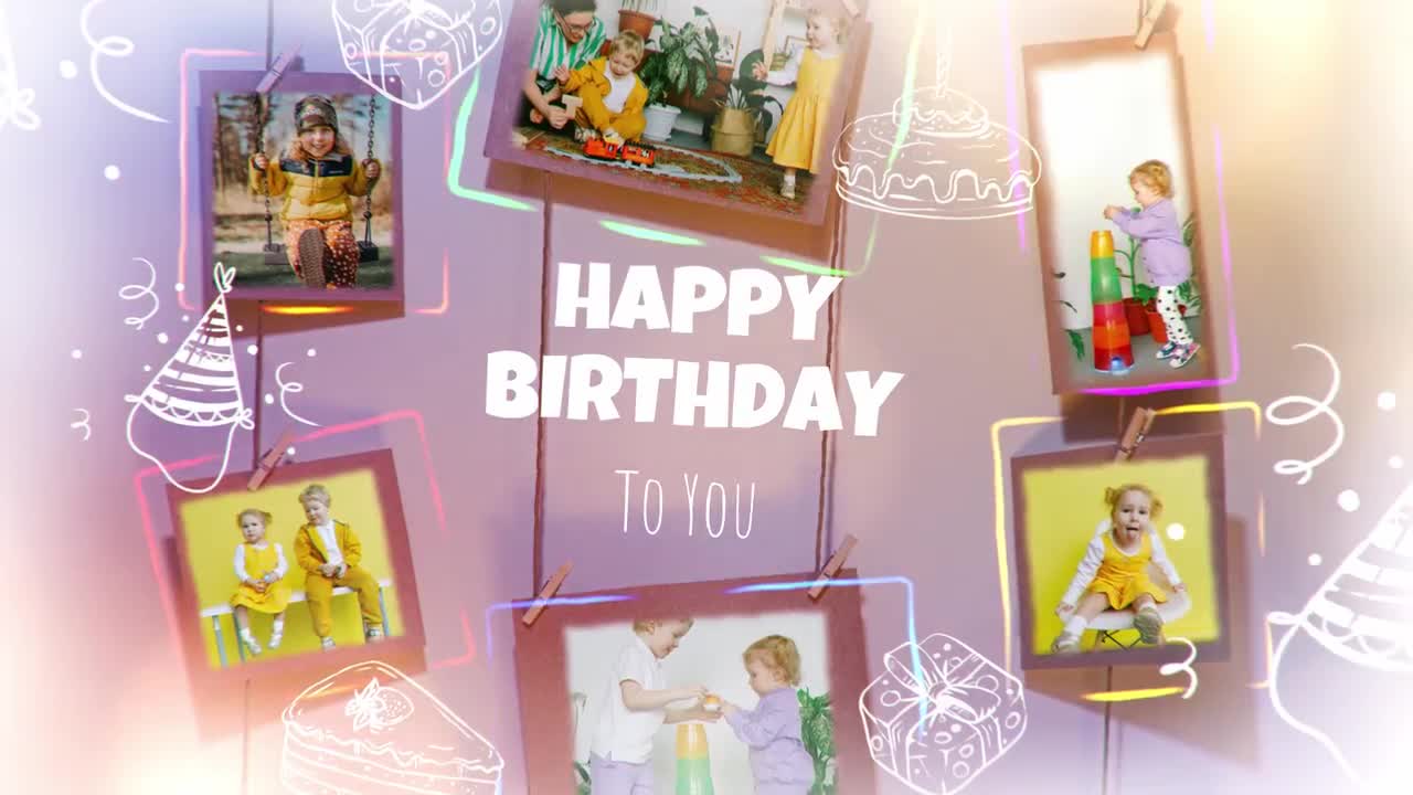 Happy Birthday Photo Frames - DaVinci Resolve Templates | Motion Array