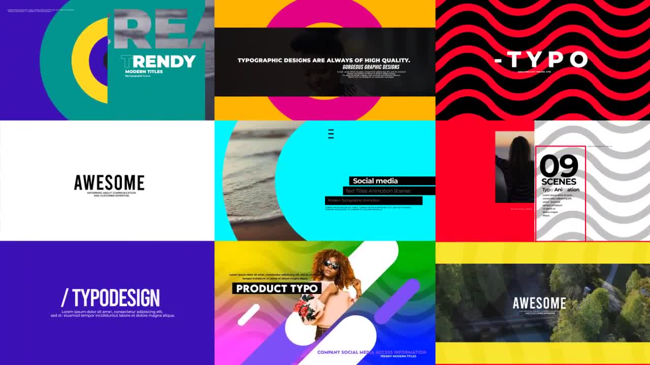 Trendy Modern Titles - After Effects Templates | Motion Array