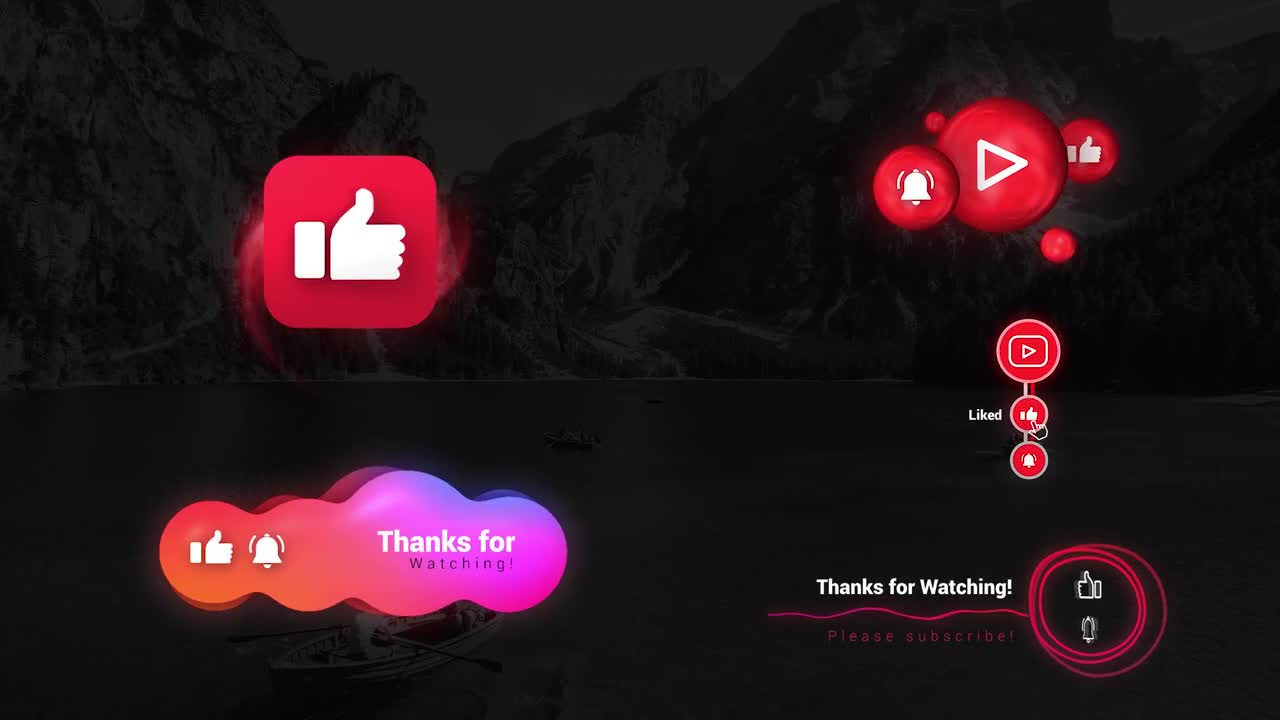 YouTube Subscribe And Like Overlays - Stock Motion Graphics | Motion Array