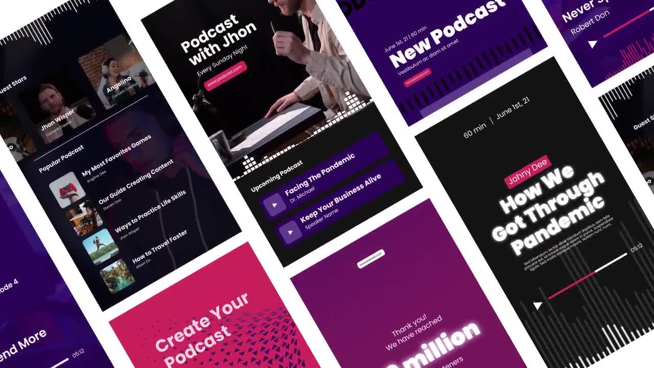 Audio Podcast Visualizer Stories - After Effects Templates | Motion Array