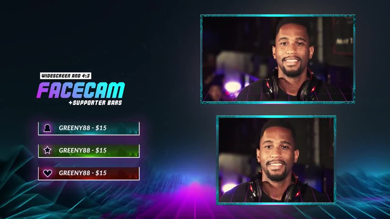 Synthwave Theme Streamer Package - After Effects Templates | Motion Array