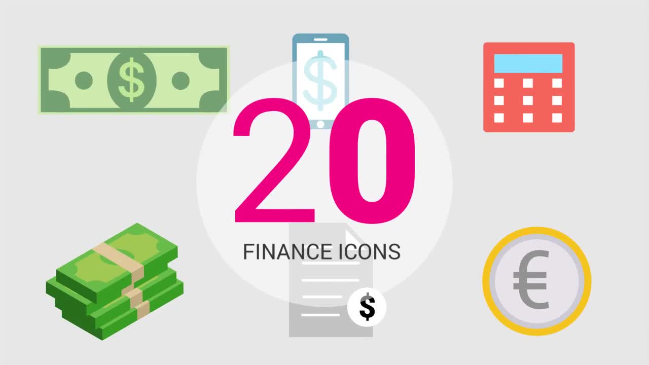 Infographic Presets: 20 Finance Icons - After Effects Presets | Motion ...
