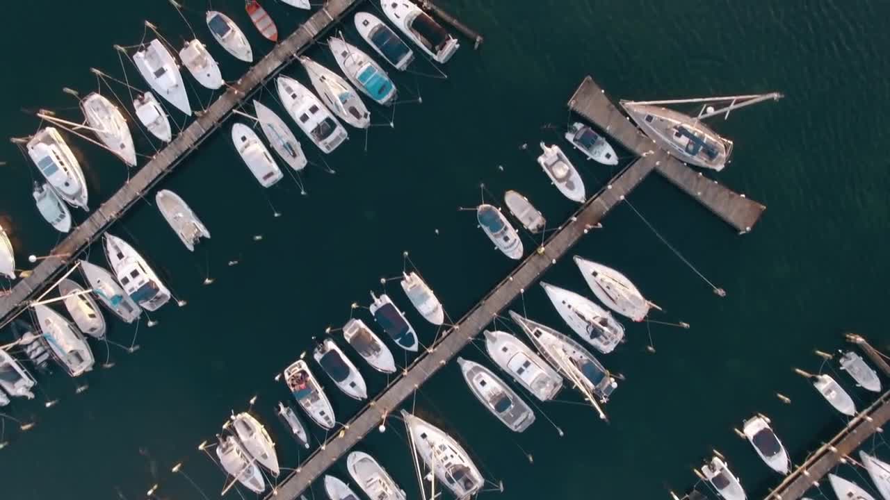 Marina Overhead Aerial - Stock Video | Motion Array