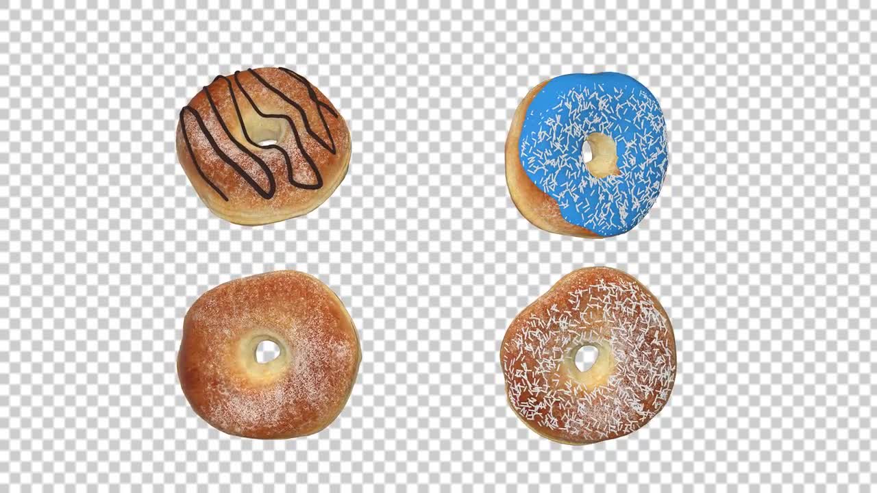 Different Rotating Donuts - Stock Motion Graphics | Motion Array