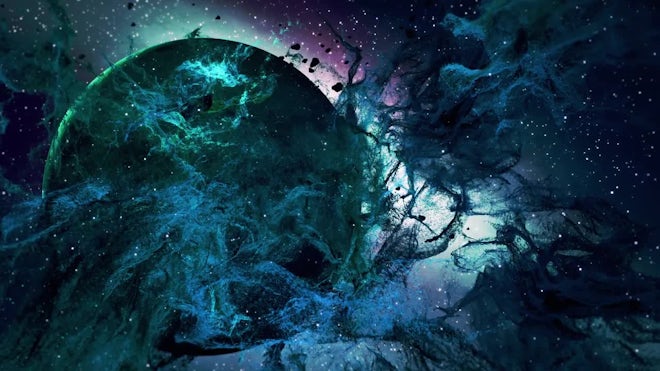 Turquoise Nebula Wallpaper