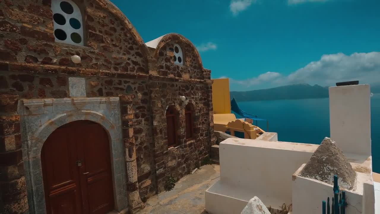 Traditional Greek Houses - Stock Video | Motion Array