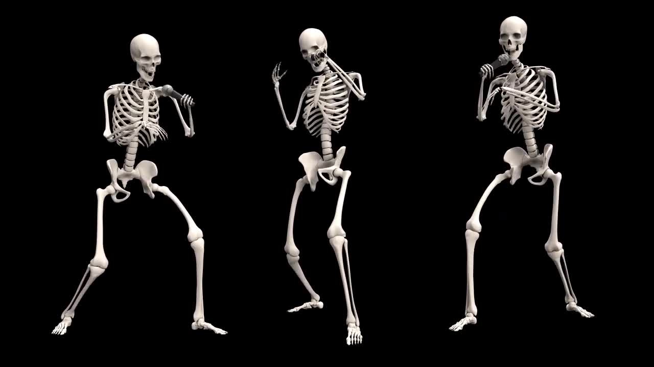 Skeletons Rapping Loop - Stock Motion Graphics | Motion Array