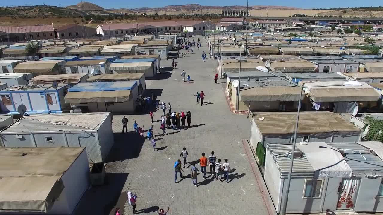 Refugee Migration. Immigrant Camp - Stock Video | Motion Array