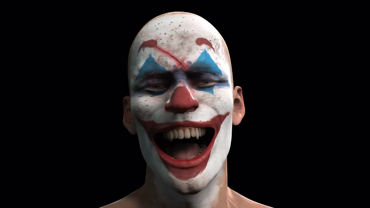 Creepy Clown Laughing - Stock Motion Graphics | Motion Array