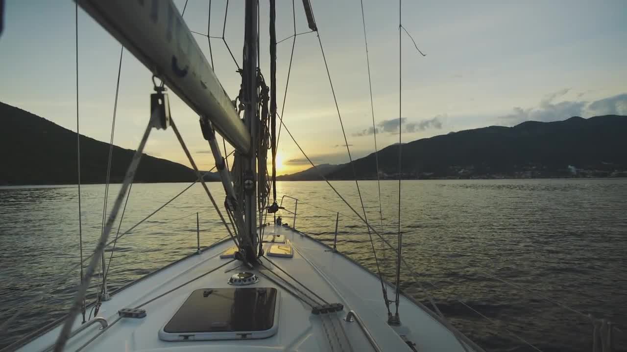 Sailing Into The Sunset POV - Stock Video | Motion Array