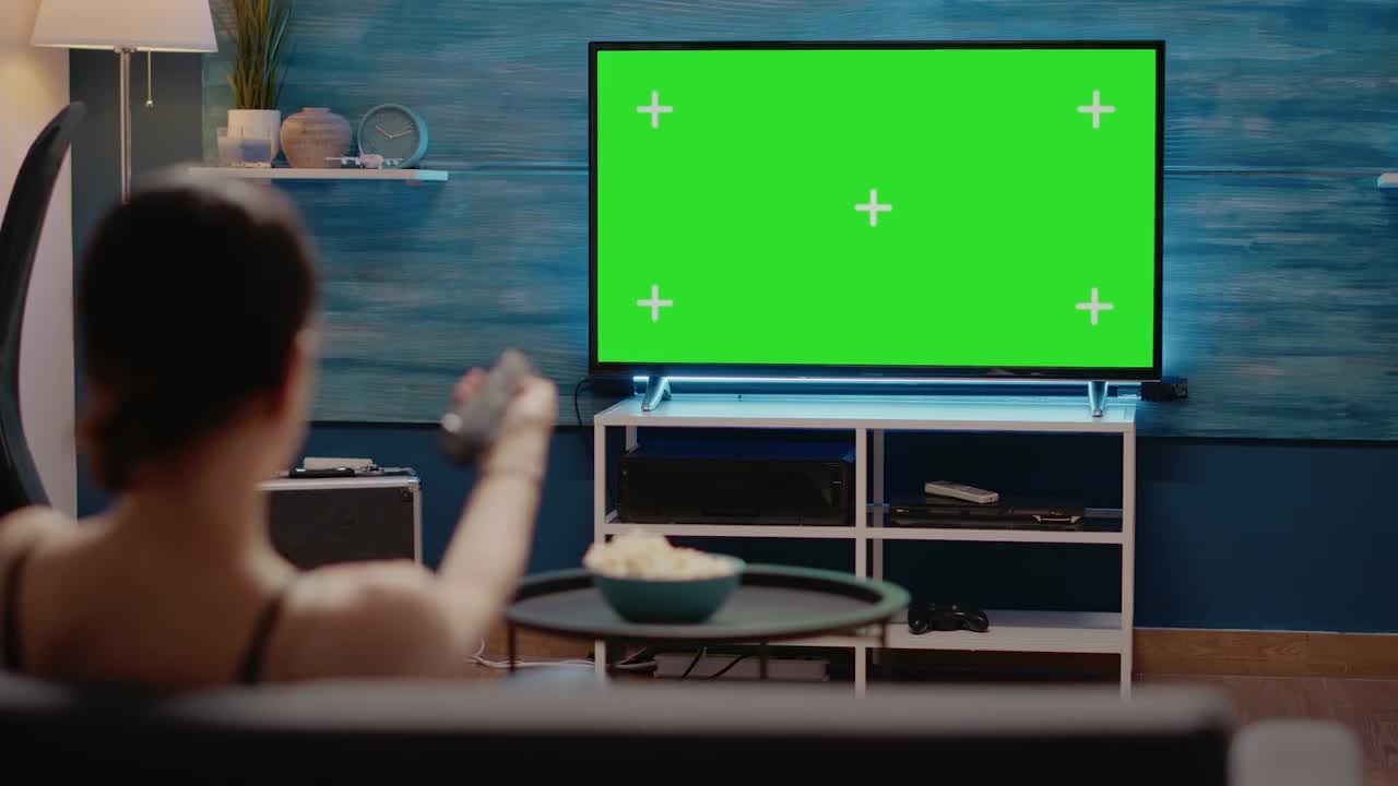 Changing Channels On Mockup TV - Stock Video | Motion Array