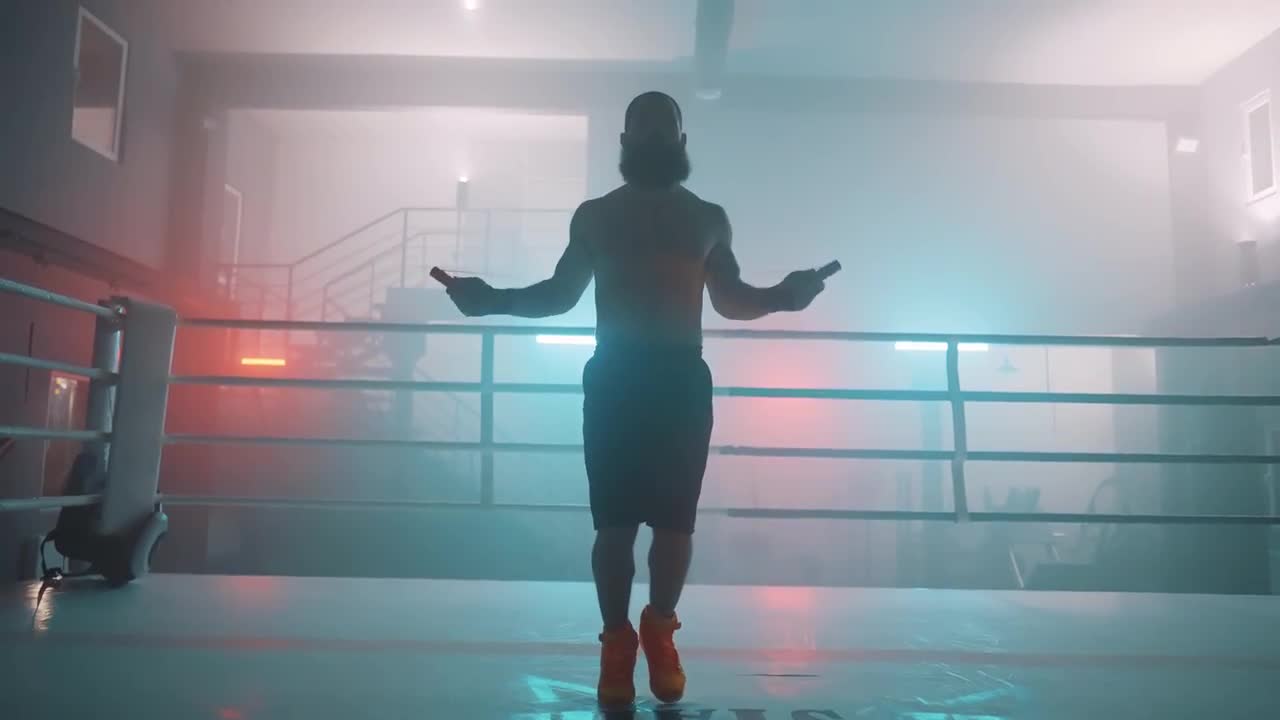 Jumping Rope Inside The Ring - Stock Video | Motion Array