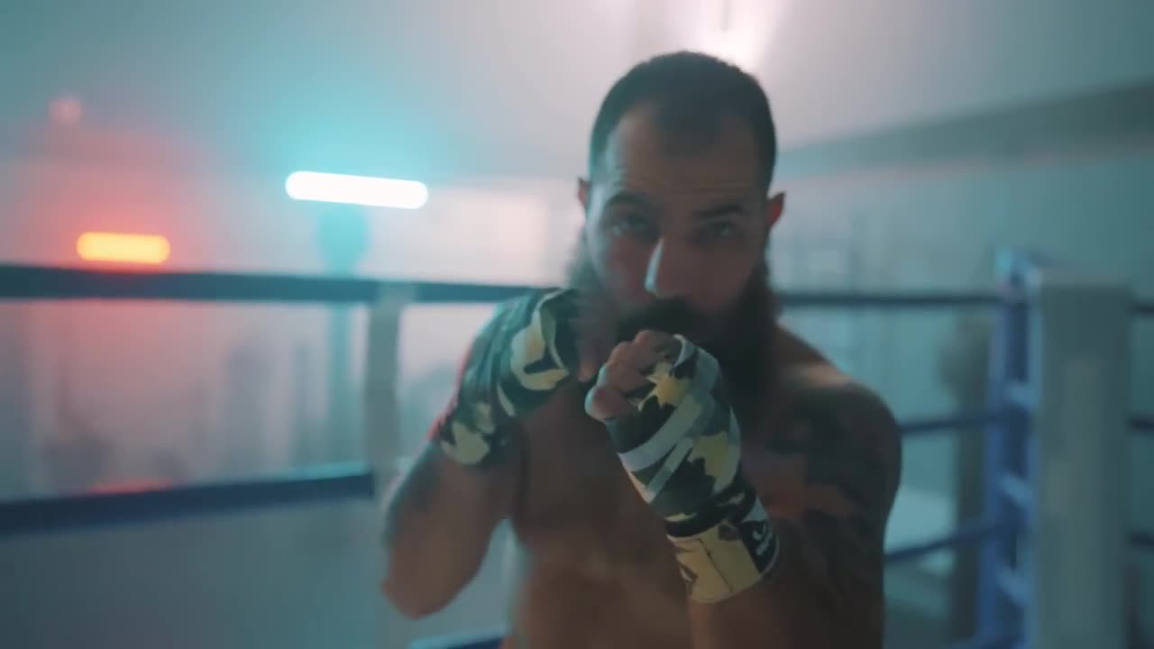 The Boxer Throwing Punches - Stock Video | Motion Array