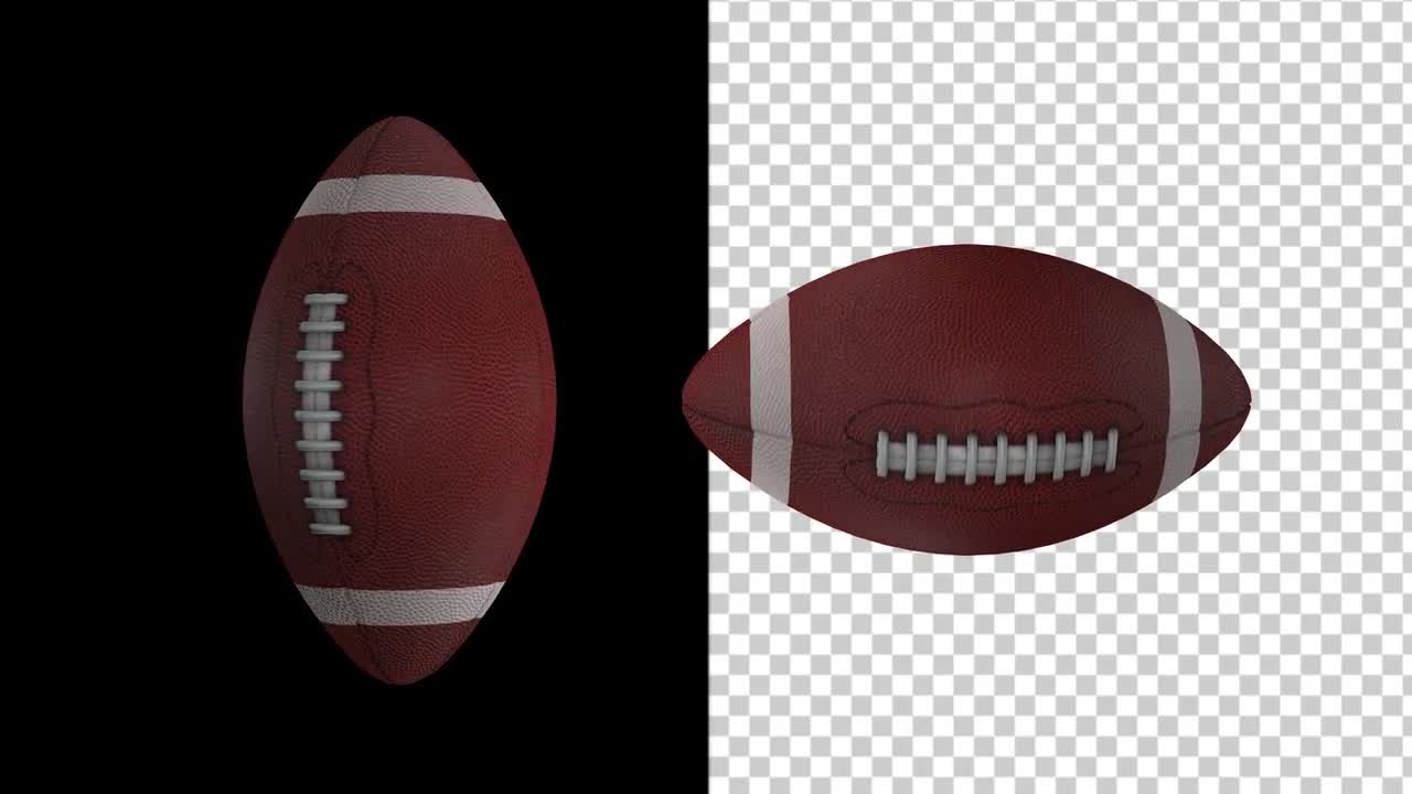 Rotating Footballs With Alpha Channel - Stock Motion Graphics | Motion ...
