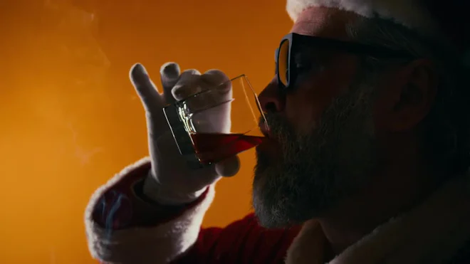 Santa Drinking Alcohol